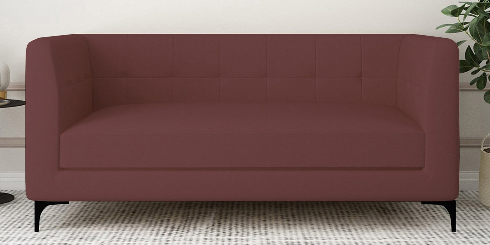 Buy Braulia Fabric 2 Seater Sofa In Dusky Rose Colour at 16% OFF by ...