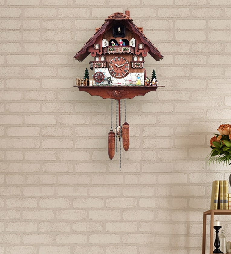 Buy Brown Solid Wood Analog Cuckoo Clock by Kairos Online - Cuckoo ...
