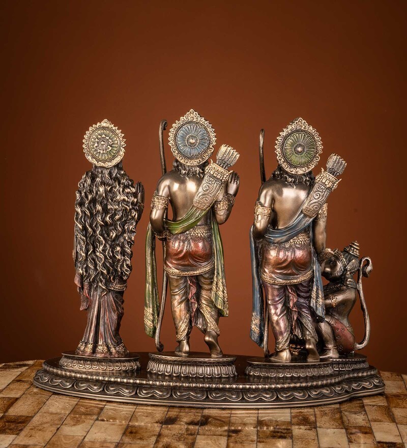 Buy Brass Bonded Bronze Ram Darbar Set Idol by Ekaa Online - Other ...