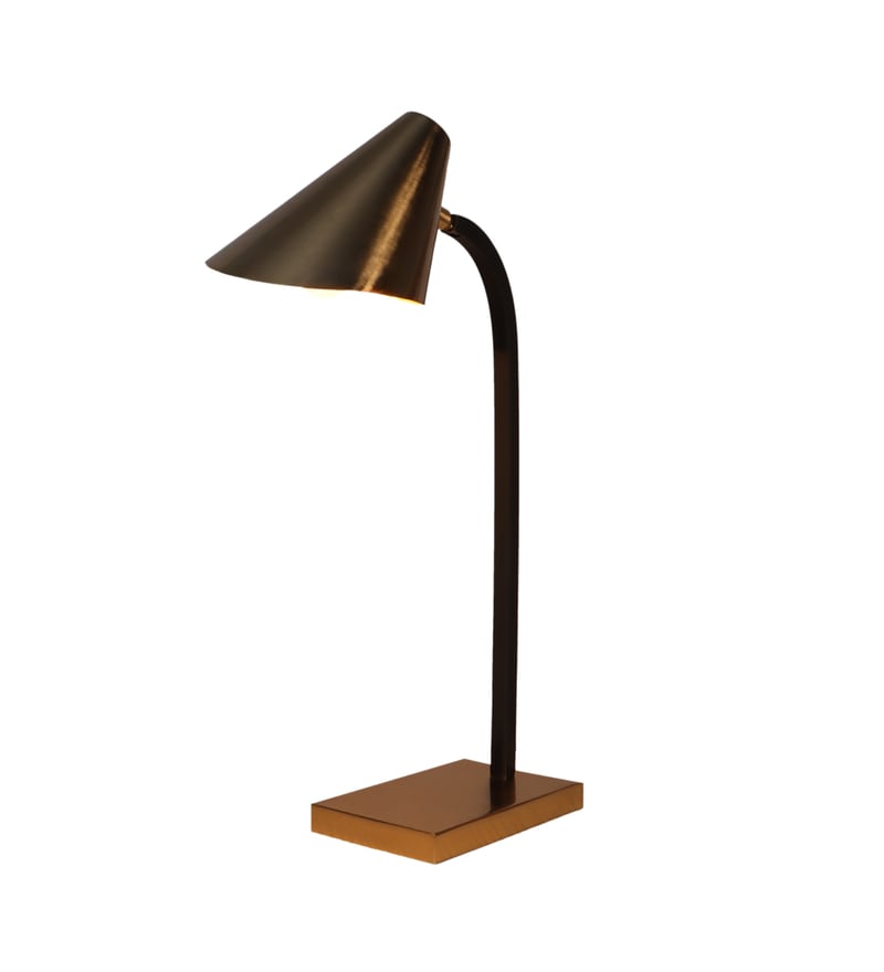 Buy Gerard Brass Study Lamp With Iron Base By Sapphire Online - Work ...