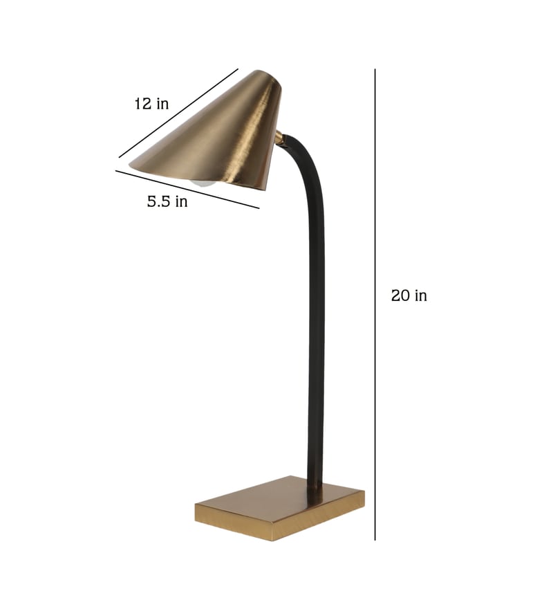 Buy Gerard Brass Study Lamp With Iron Base By Sapphire Online - Work ...