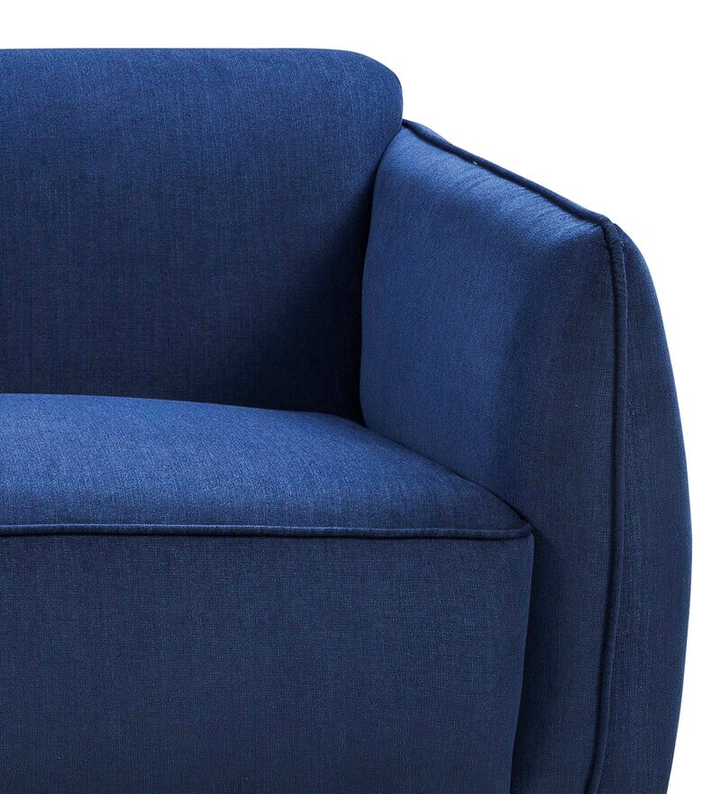 Buy Brawny Fabric 1 Seater Sofa in Blue Colour by HomeTown Online - Mid ...