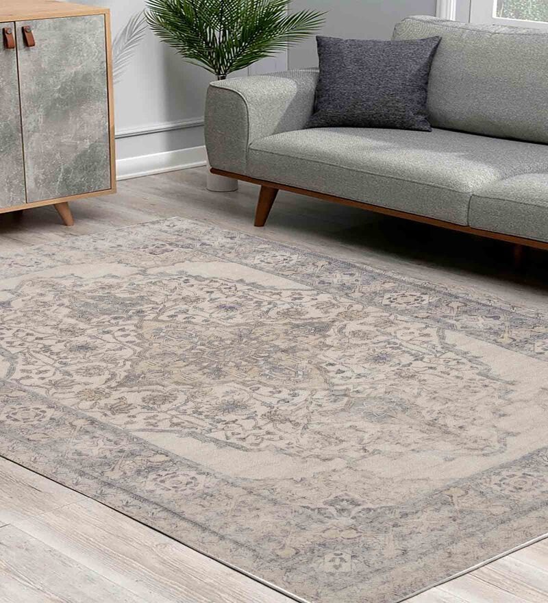 Buy Brown Cotton 4 ft X 6 ft Hand Woven Dhurrie by Art India Online ...