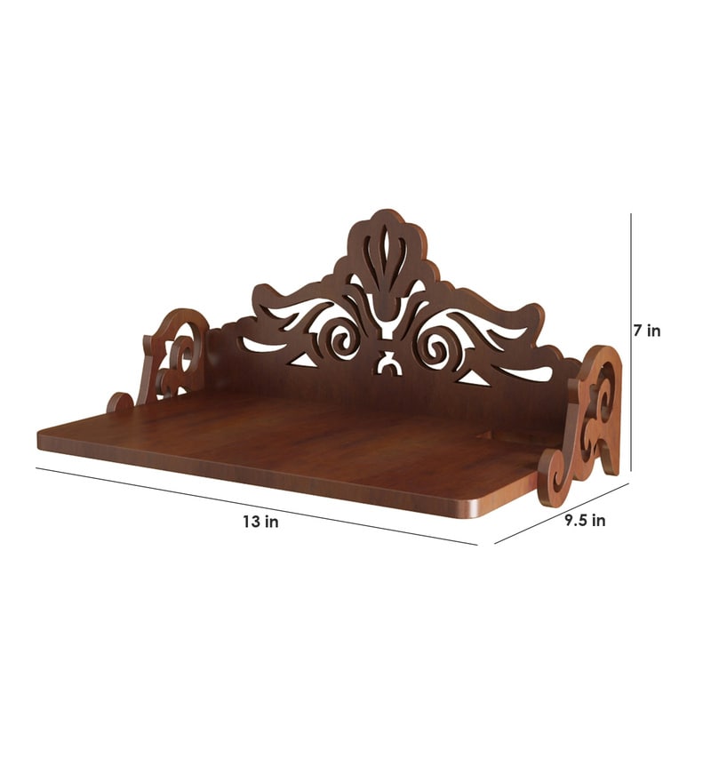 Buy Engineered Wood Set Top Box Holder in Brown Colour by Home Sparkle ...