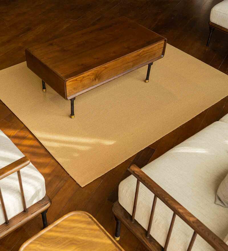 Buy Brown Jute Solid 2 x 3 Feet Machine Made Carpet by The Neyth Studio ...