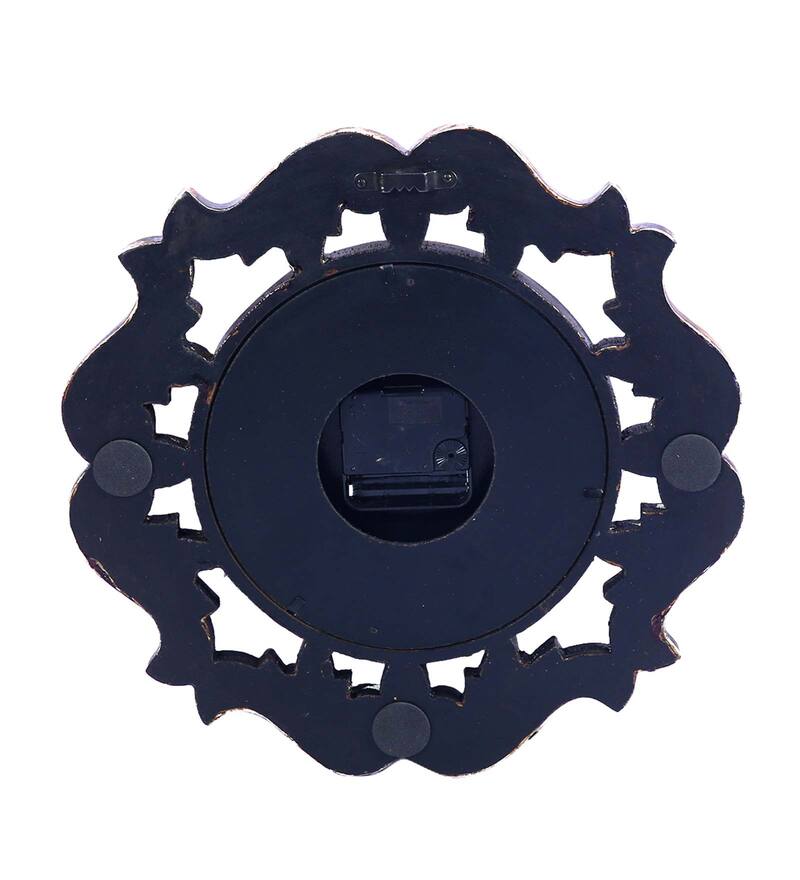 Buy Brown MDF Wall Clock by Aapno Rajasthan Online - Modern Wall Clocks ...