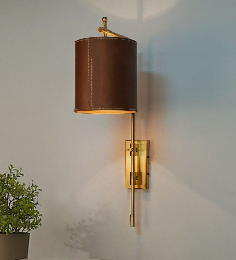 Buy Brown Mild Steel Wall Light By Fos Lighting Online - Downlight ...