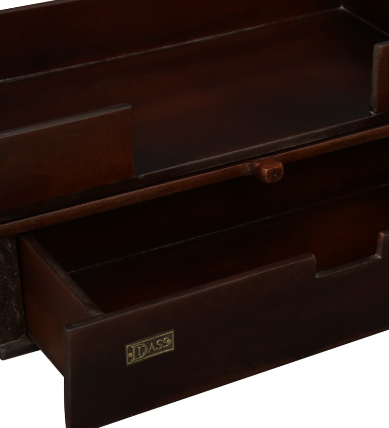 Buy Brown Pine Wood Pooja Mandir Without Door By D Dass Online - Pooja ...