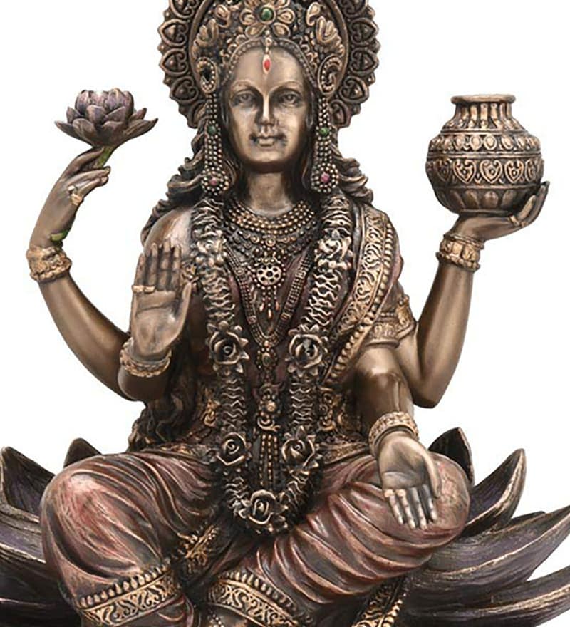 Buy Brown Resin Spiritual Goddess Ganga Devi Idol by CraftVatika Online ...