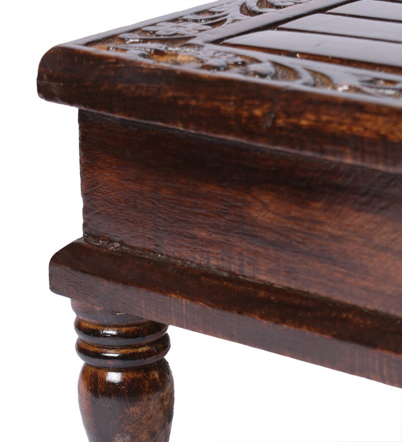 Buy Brown Sheesham Wood Chowki By Shilpi Online - Chowkies - Spiritual ...