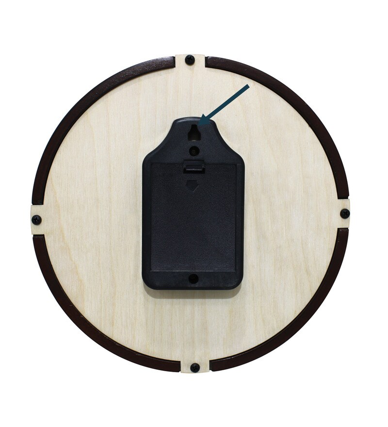 Buy Brown Solid Wood Wall Clock by Random Online - Modern Wall Clocks ...