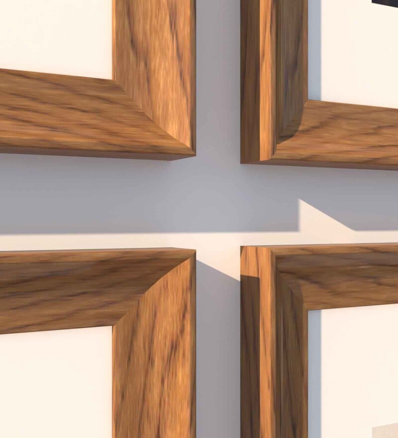 Buy Brown Sythetic Wood Venti Wall Collage Set of 6 Photo Frames by Art ...