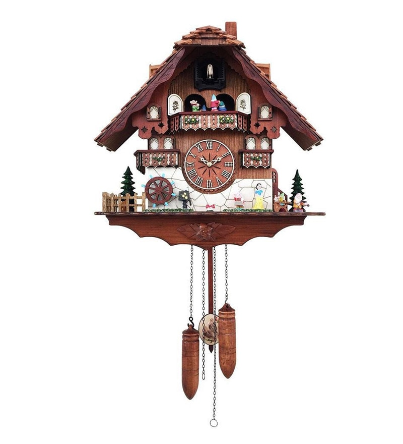 Buy Brown Solid Wood Analog Cuckoo Clock by Kairos Online - Cuckoo ...