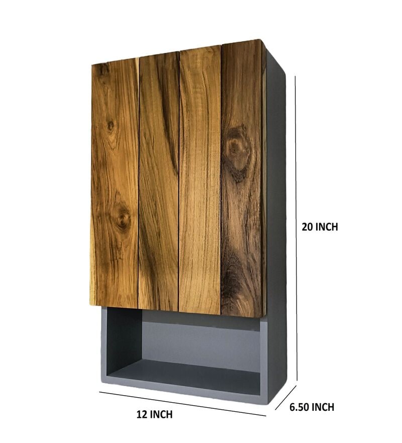 Buy Brown Wooden Wall Cabinets By Teakwoodkraft Online - Bathroom ...