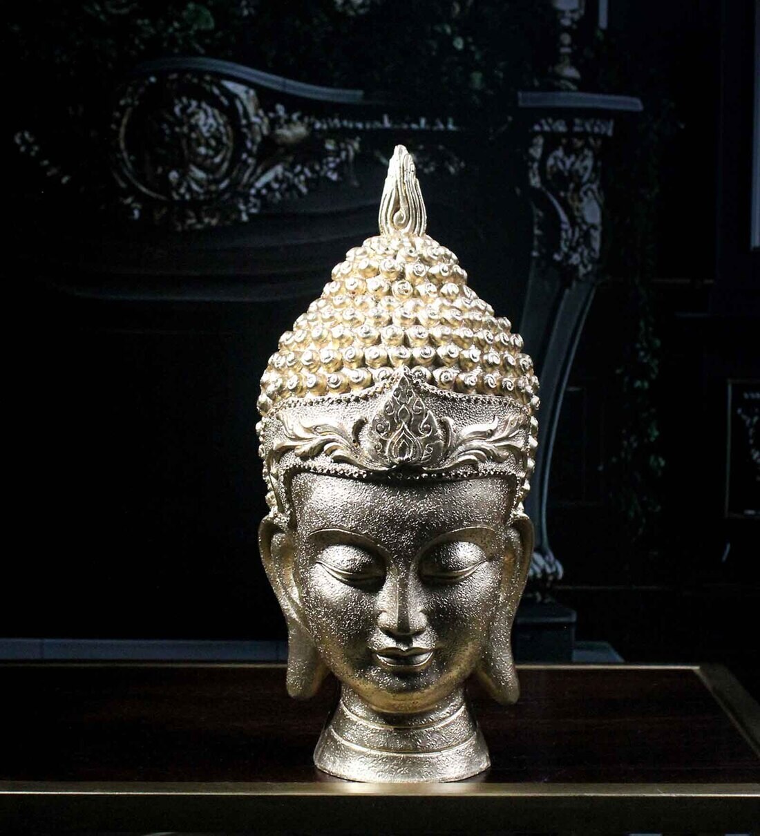 Buy Buddha Wisdom Gold Polyresin Idol at 40% OFF by The White Ink Decor ...