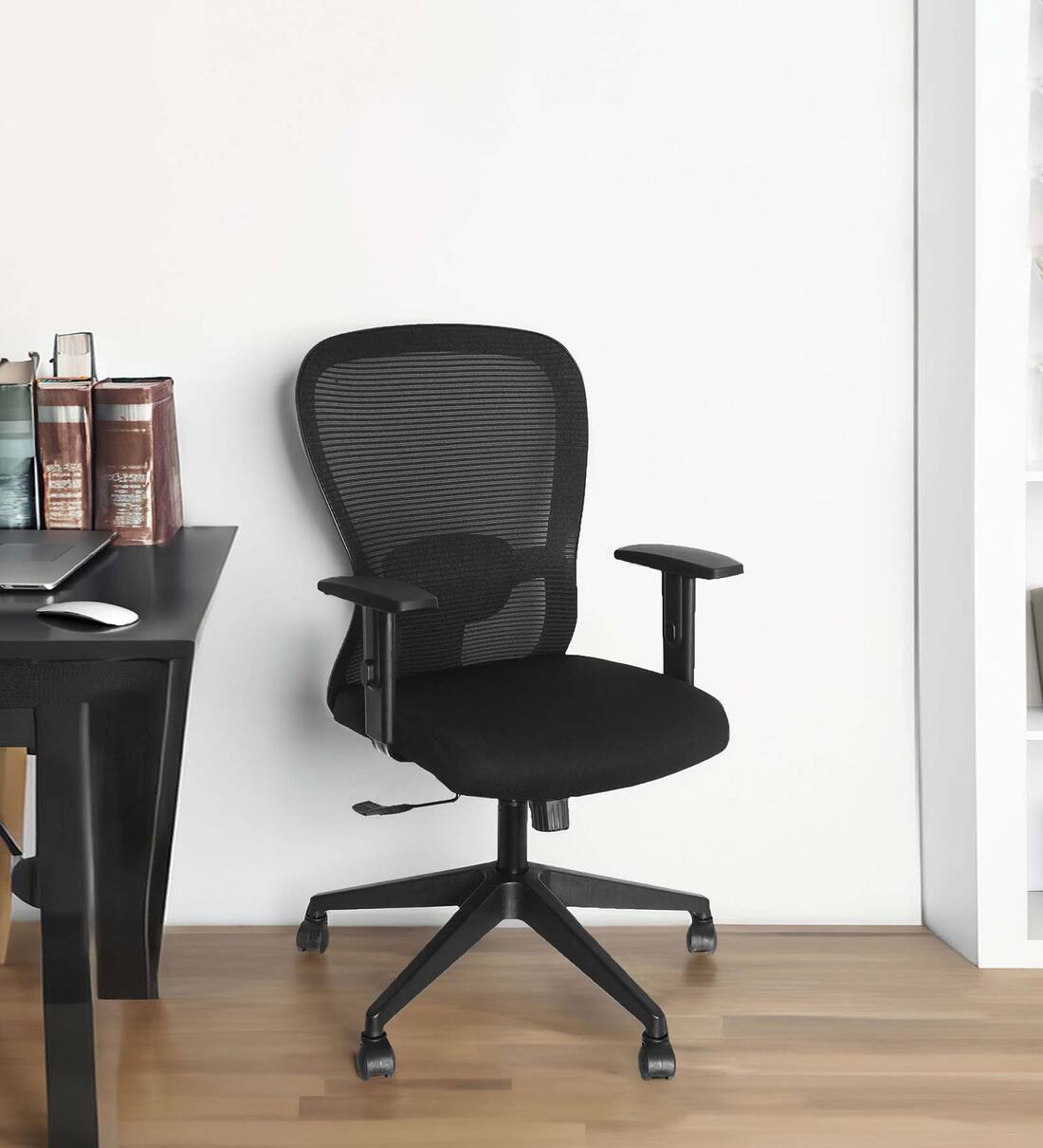 Buy Butterfly Breathable Mesh Mid Back Ergonomic Chair In Black Colour ...