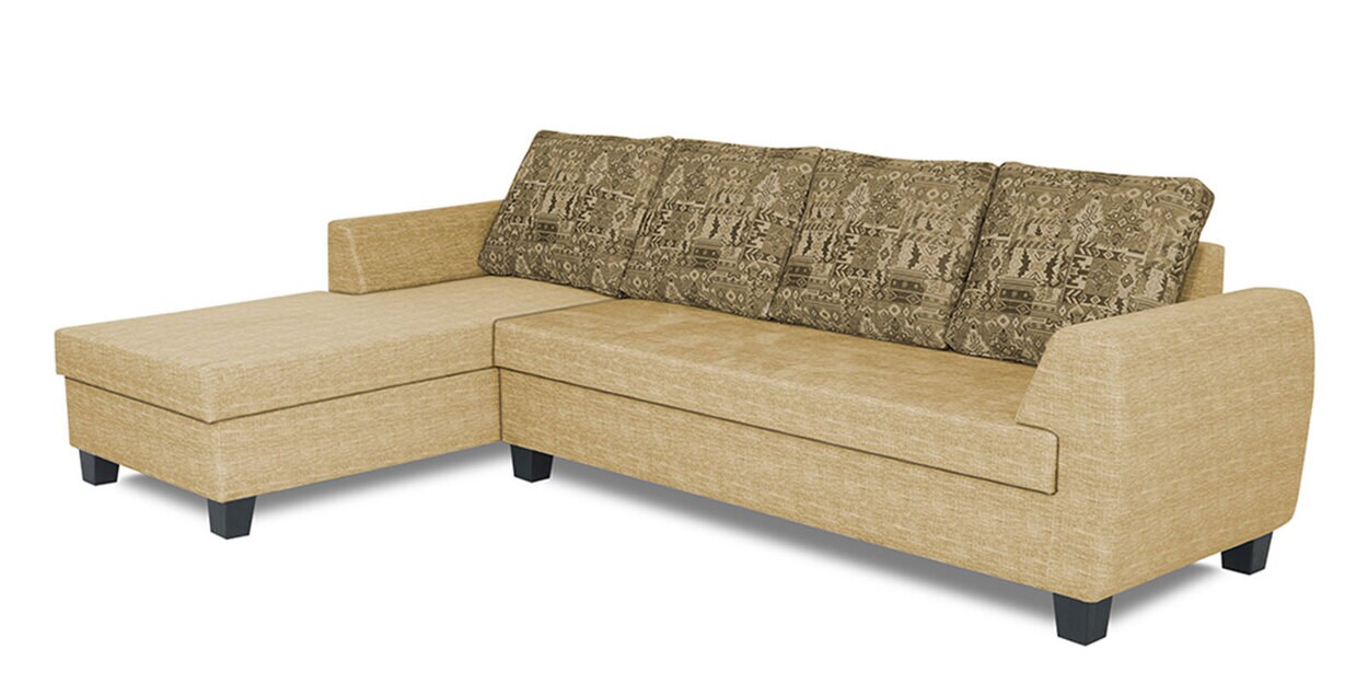 Buy Buster Crafty RHS Sectional 5 Seater Sofa with Center table in ...