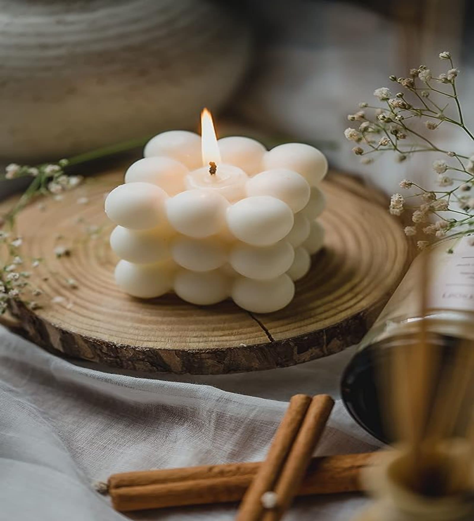 Buy Bubble Decor White Soy Wax Scented Candle at 100% OFF by Sosa ...