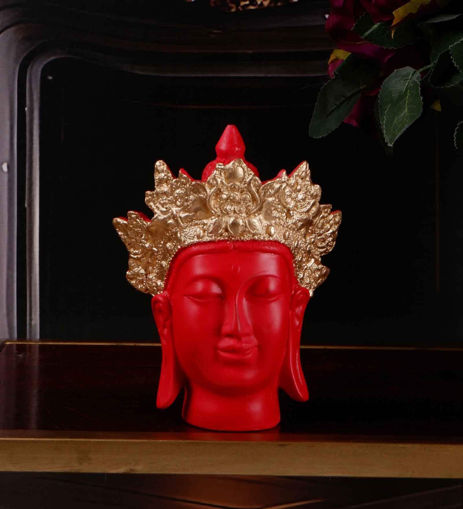 Buy Buddha Red Polyresin Idol at 37% OFF by The White Ink Decor | Pepperfry
