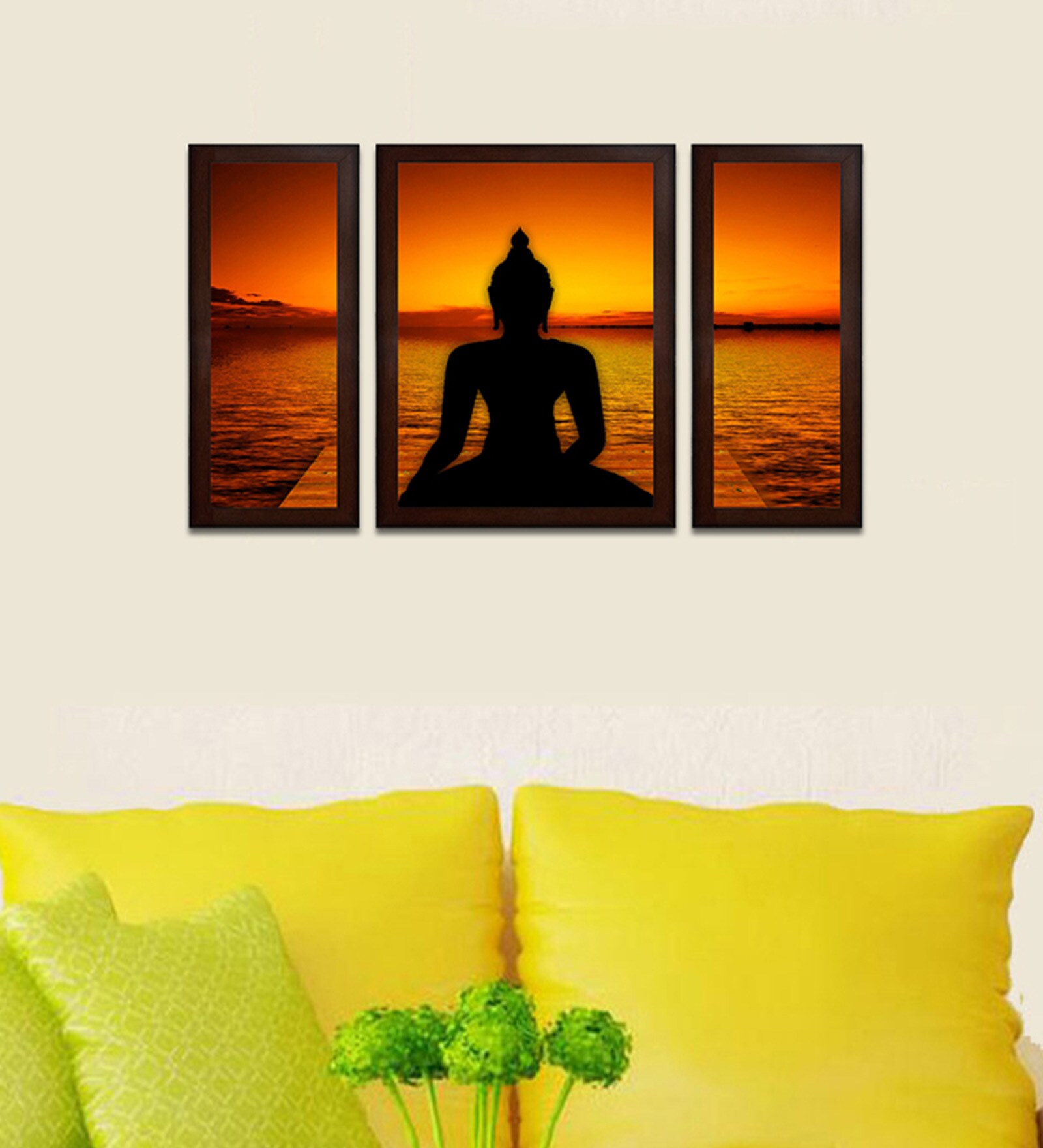 Buy Buddha Shadow MDF Set of 3 Art Prints Print at 36% OFF by Wens ...