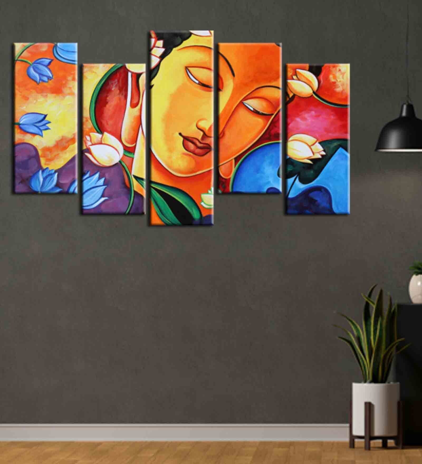 Buy Buddha Wall Mdf Art Panels Set of 5 Frames at 31% OFF by ...