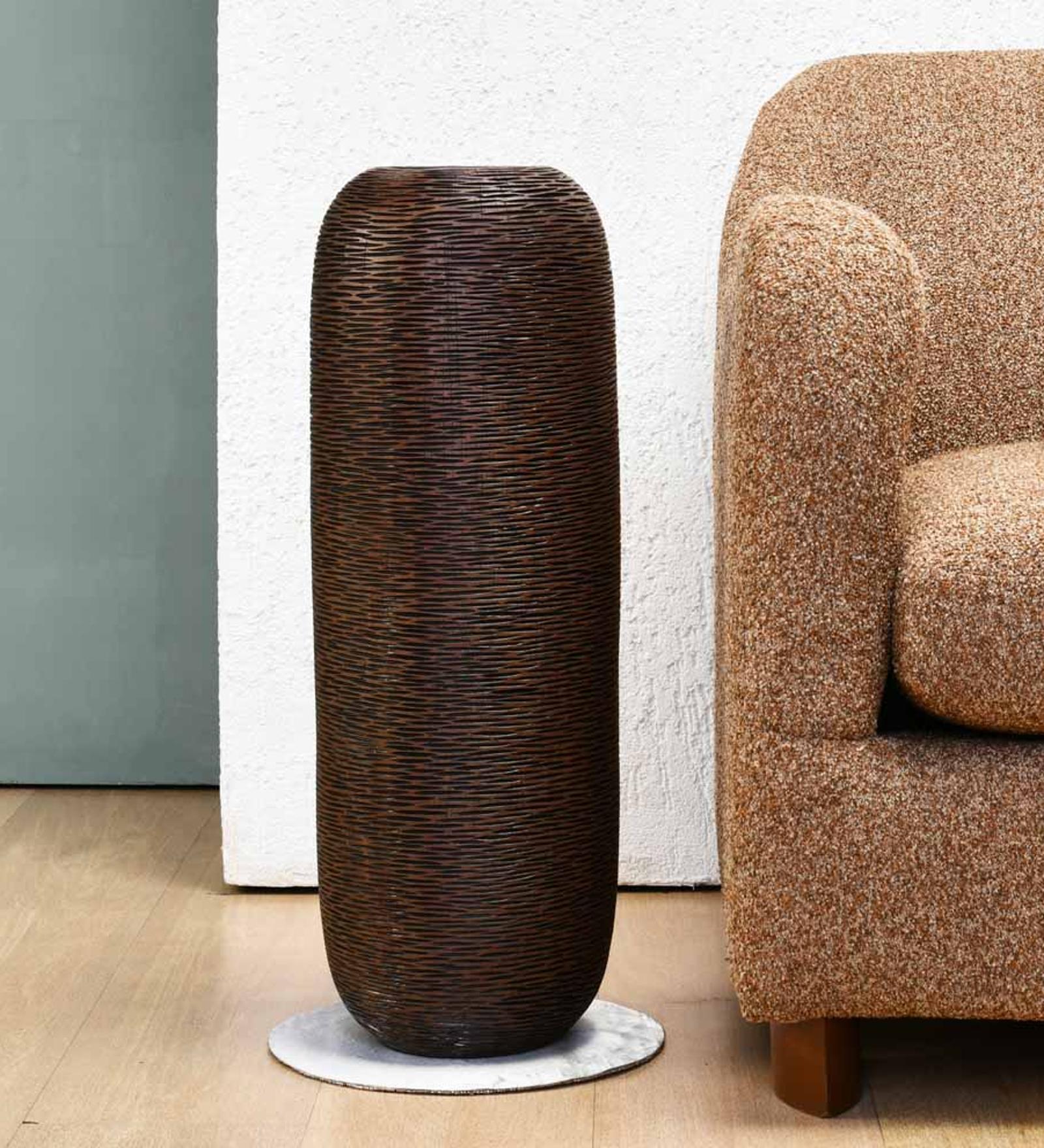 Buy Bullet Brown Polyresin Floor Vase at 20% OFF by @home | Pepperfry
