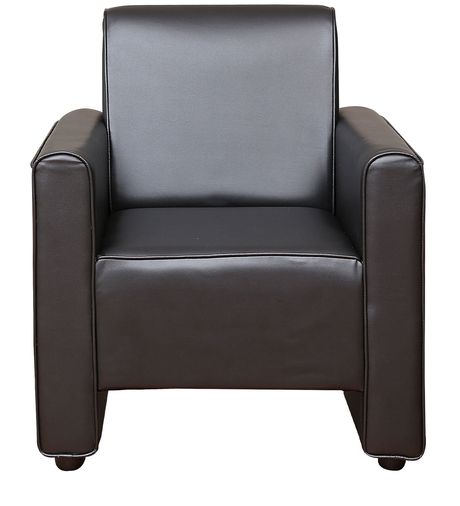 Buy Bullet One Seater Sofa in Cherry Brown Colour by Kurl-On Online - 1 ...