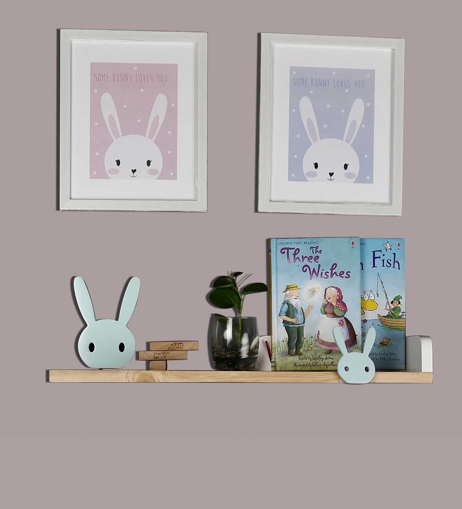 Buy Bunny Rabbit Wall Shelf White & Light Blue by FlyFrog Online ...