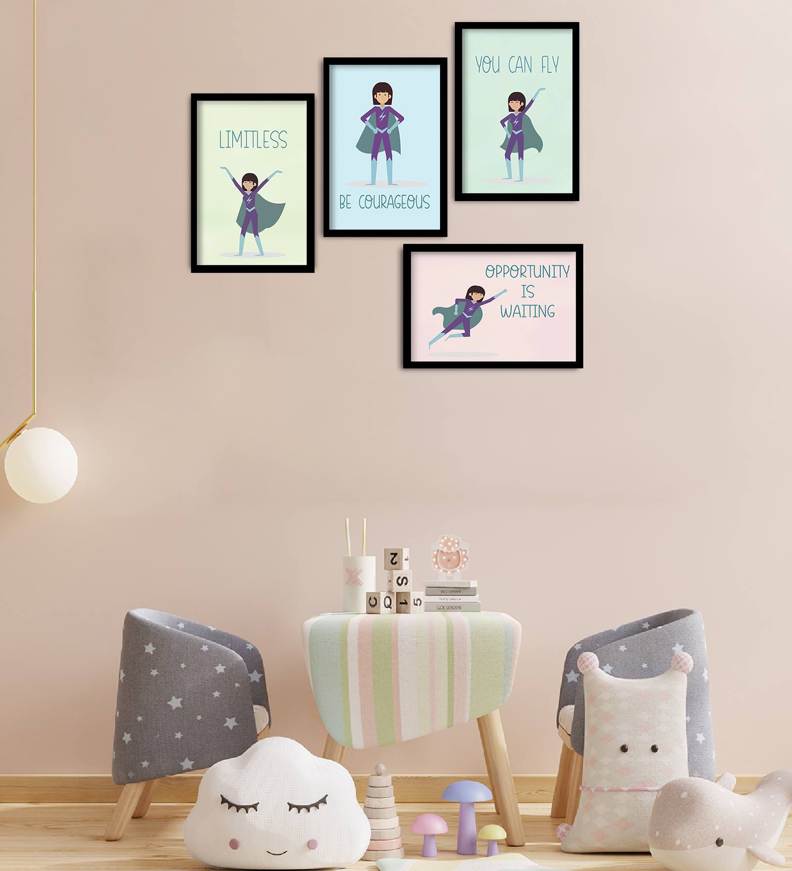 Buy Butterfly Blue Engineered Wood (Set of 4) Art Prints at 15% OFF by ...