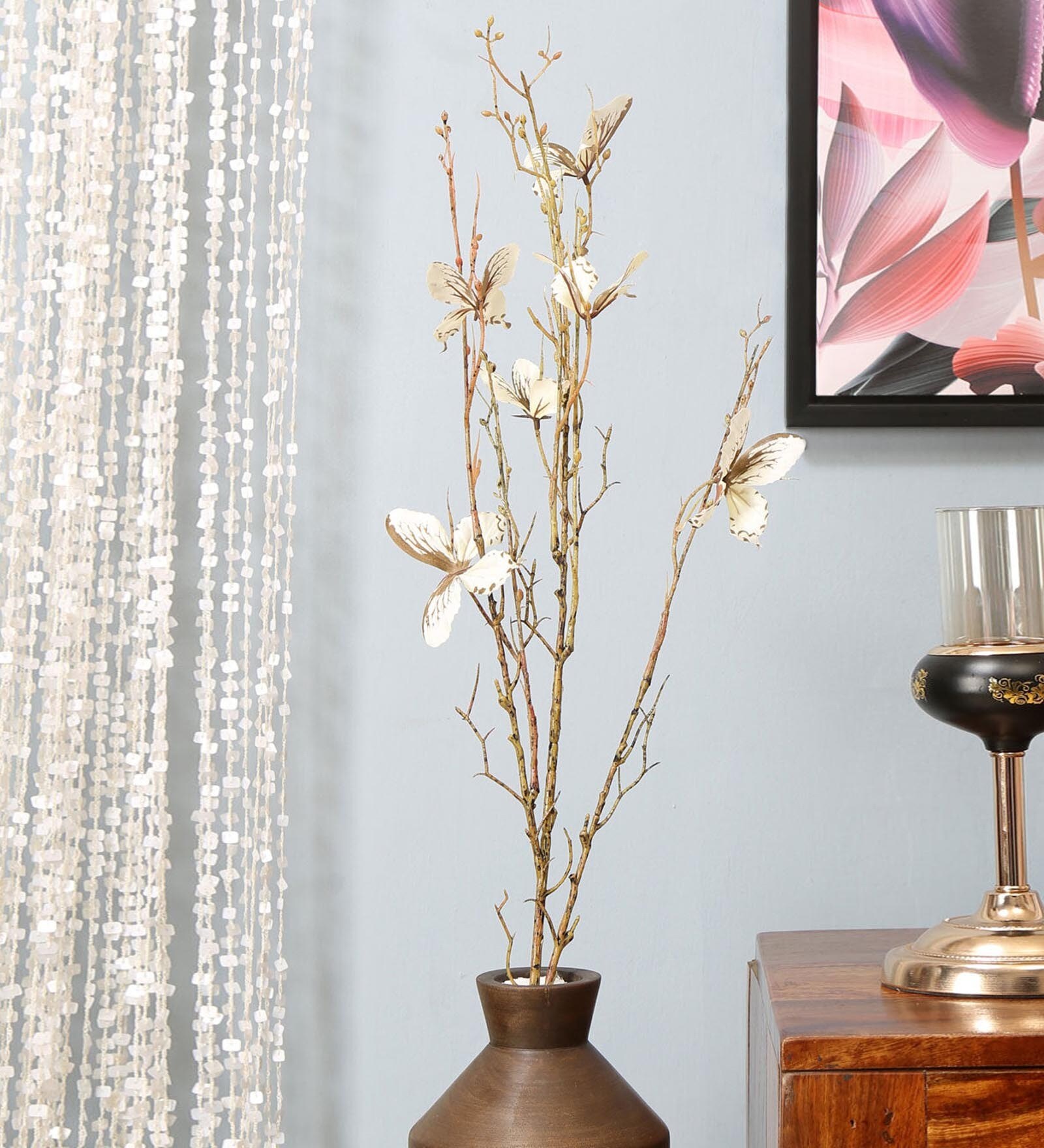 Buy Butterfly Filler Stick White Plastic 1 FLOWER BUNCH at 62% OFF by ...
