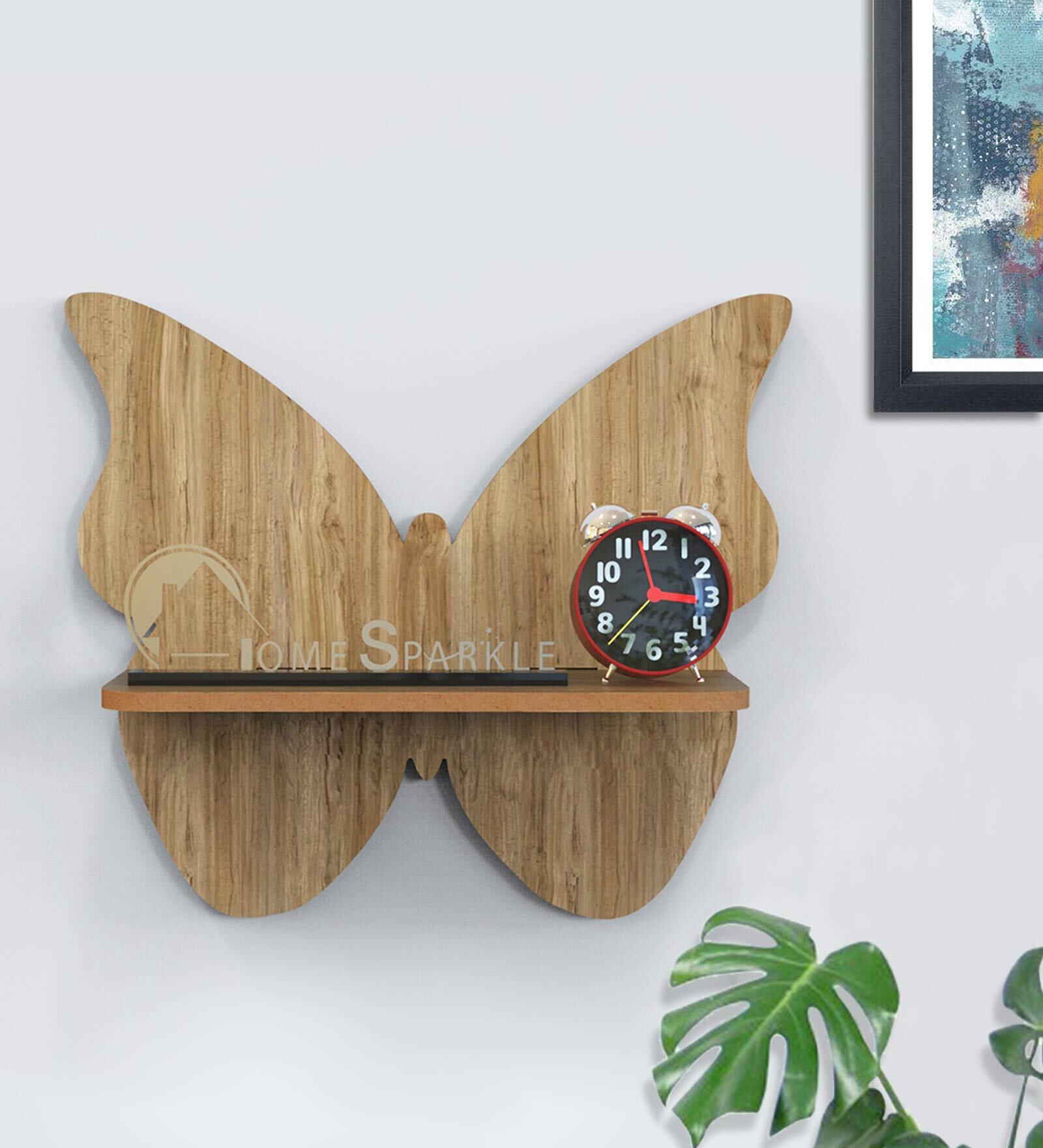 Buy Butterfly MDF Wall Shelf In Brown By Home Sparkle at 51% OFF by ...