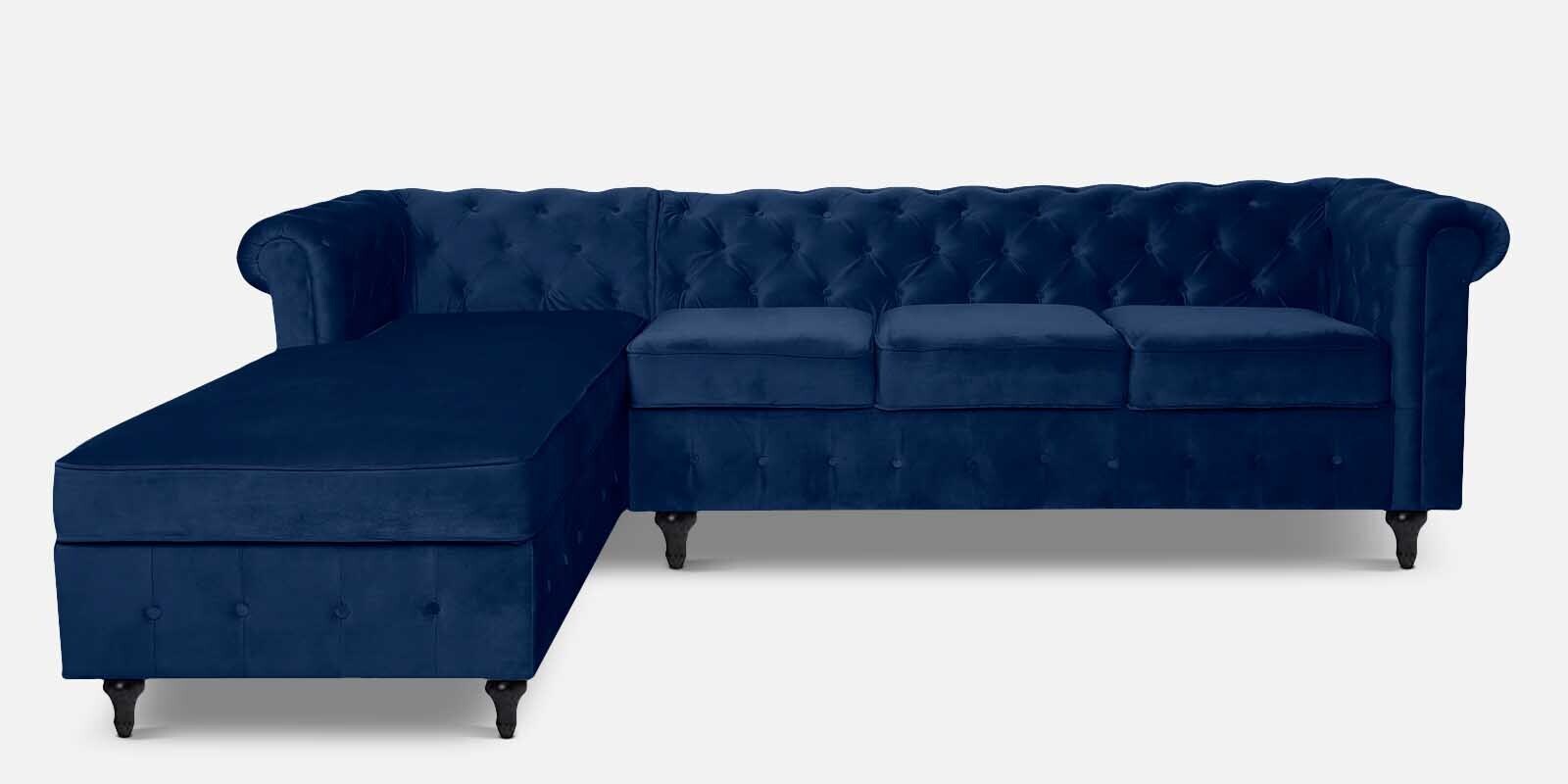 Buy Bulge Fabric RHS Sectional Sofa in Blue Colour at 24% OFF by ...