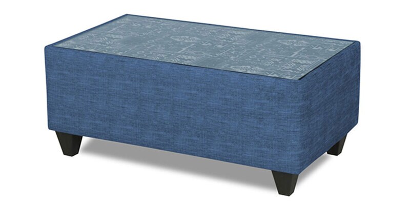 Buy Buster Crafty LHS Sectional 5 Seater Sofa with Center table in Blue ...