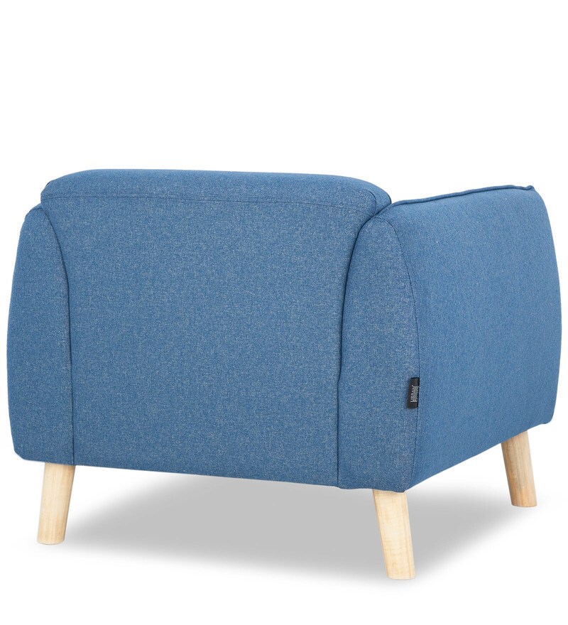 Buy Buffalo Fabric 1 Seater Sofa in Blue Colour by Urban Living Online ...
