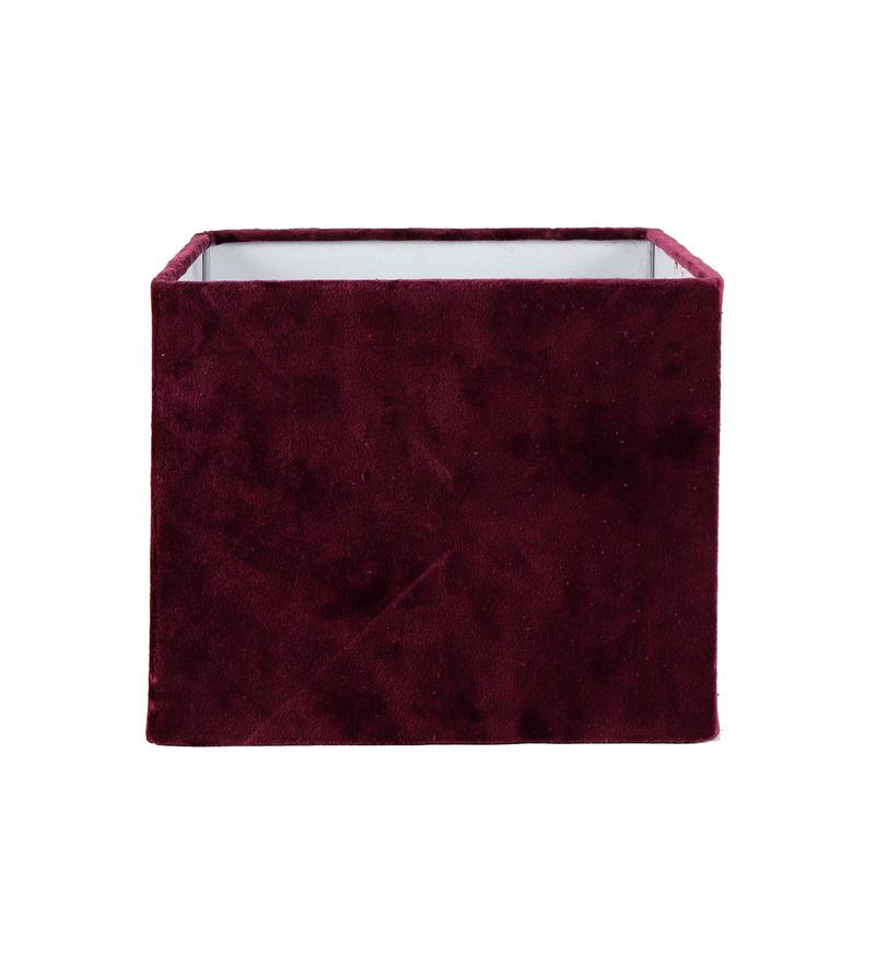 Buy Burgundy Velvet Rectangle Lampshade By Grated Ginger Online - Solid ...