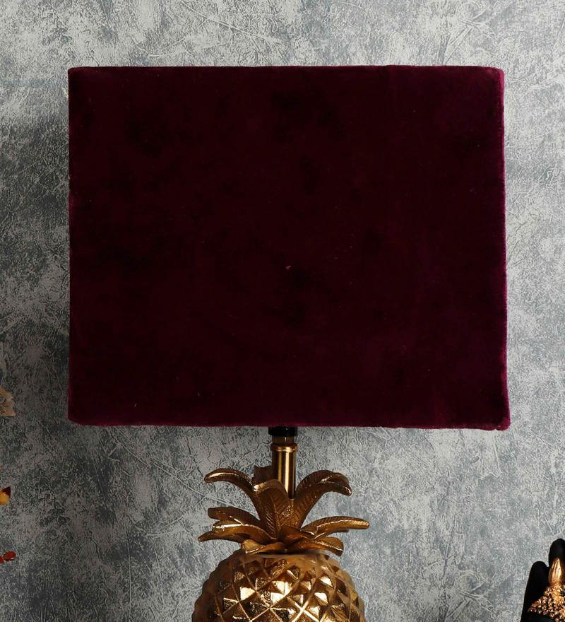 Buy Burgundy Velvet Rectangle Lampshade By Grated Ginger Online - Solid ...