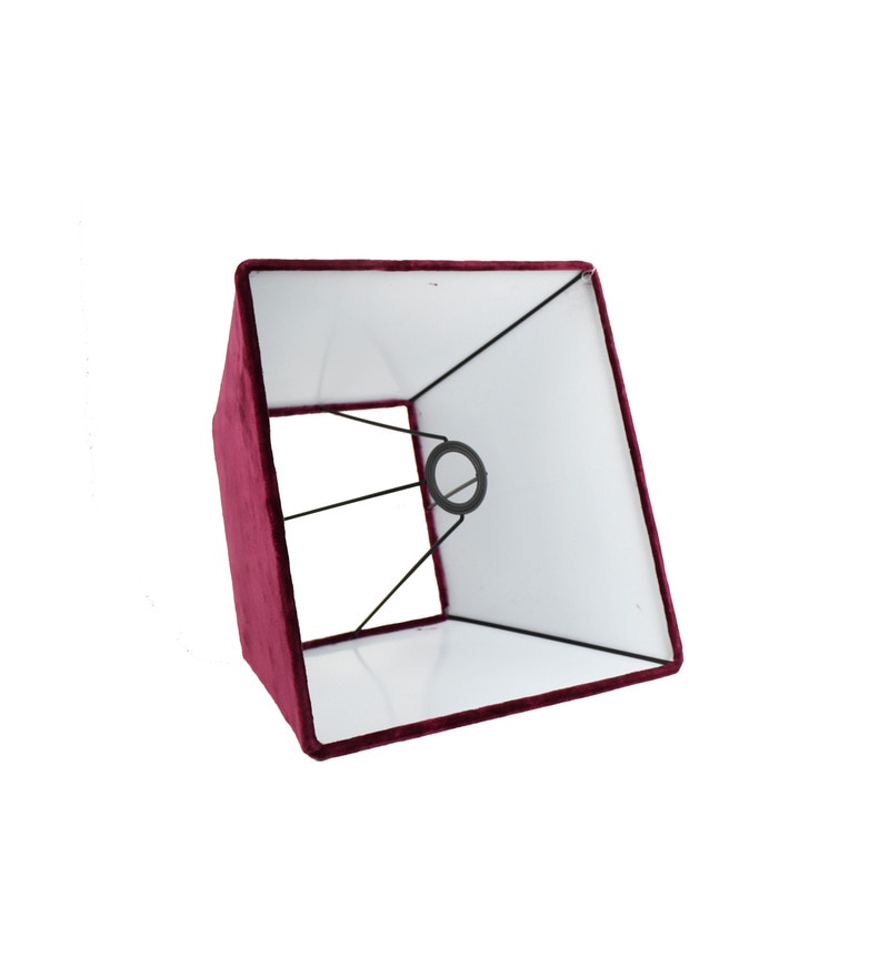 Buy Burgundy Velvet Trapezoid Lampshade by Grated Ginger Online - Solid ...