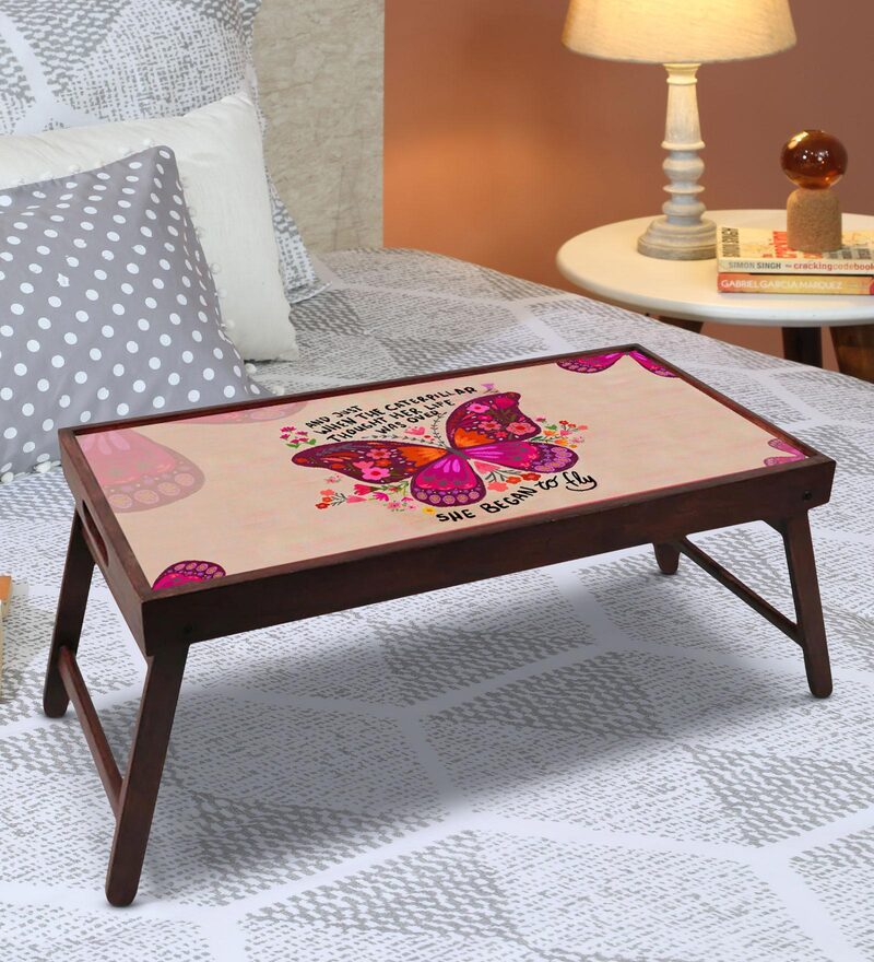 Buy Butterfly Portable Table in Multi Finish by Globally Indian Online ...