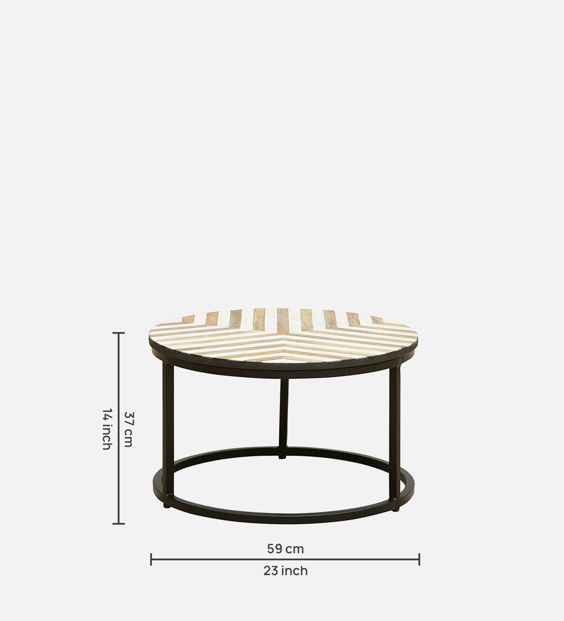 Buy Cady Metal Nest Of Tables In Black Finish (Set of 2) By Bohemiana ...