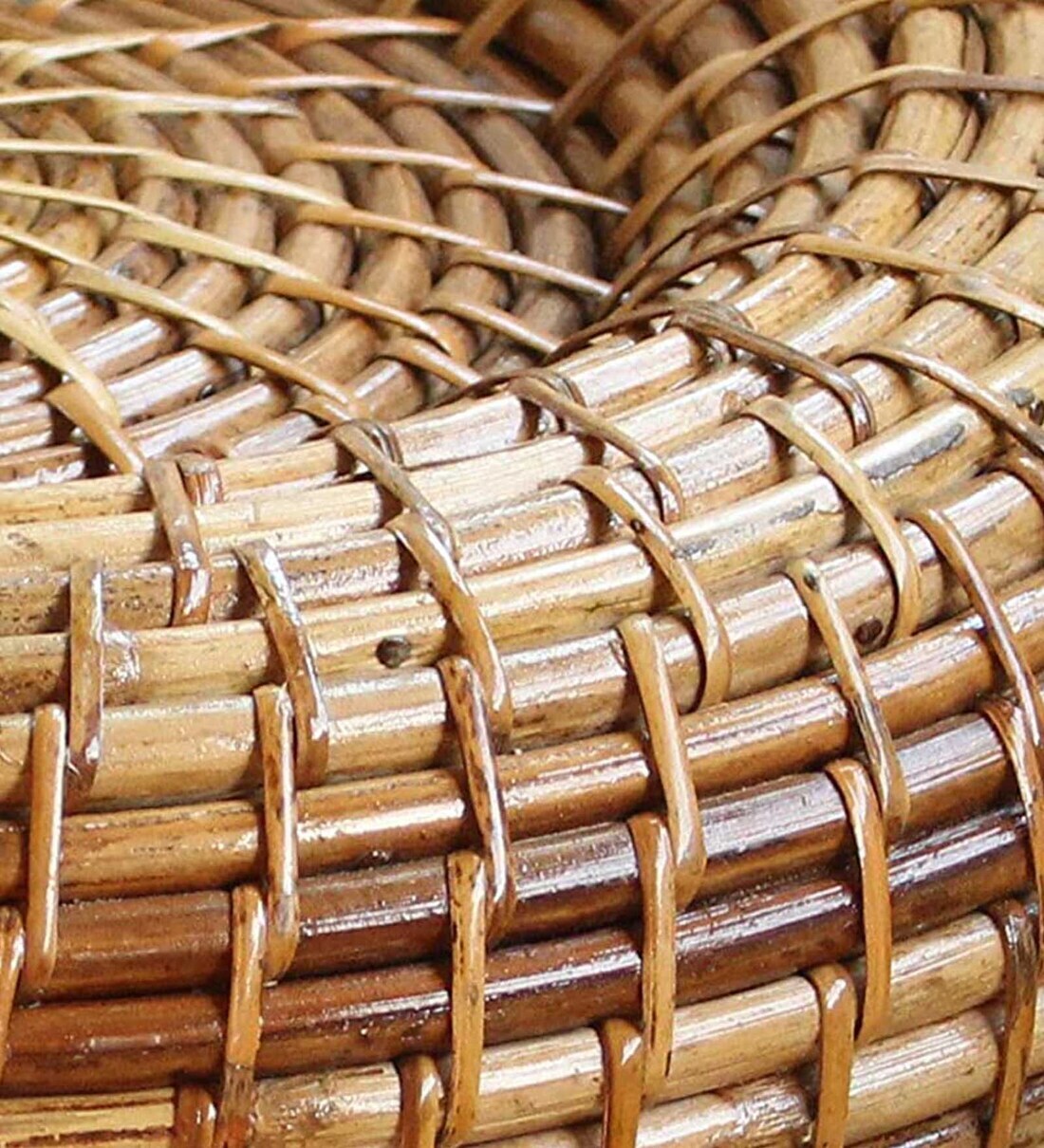 Buy Cane Wicker Foot Stool in Varnish Brown Colour Online - Foot Stools ...