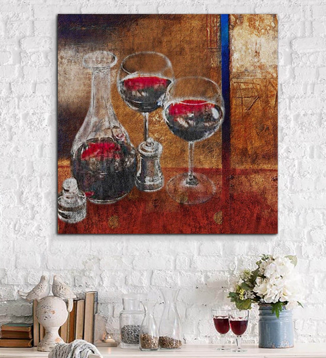 Buy Canvas 32 x 0.2 x 32 Inch Body & Soul Unframed Handpainted Art ...