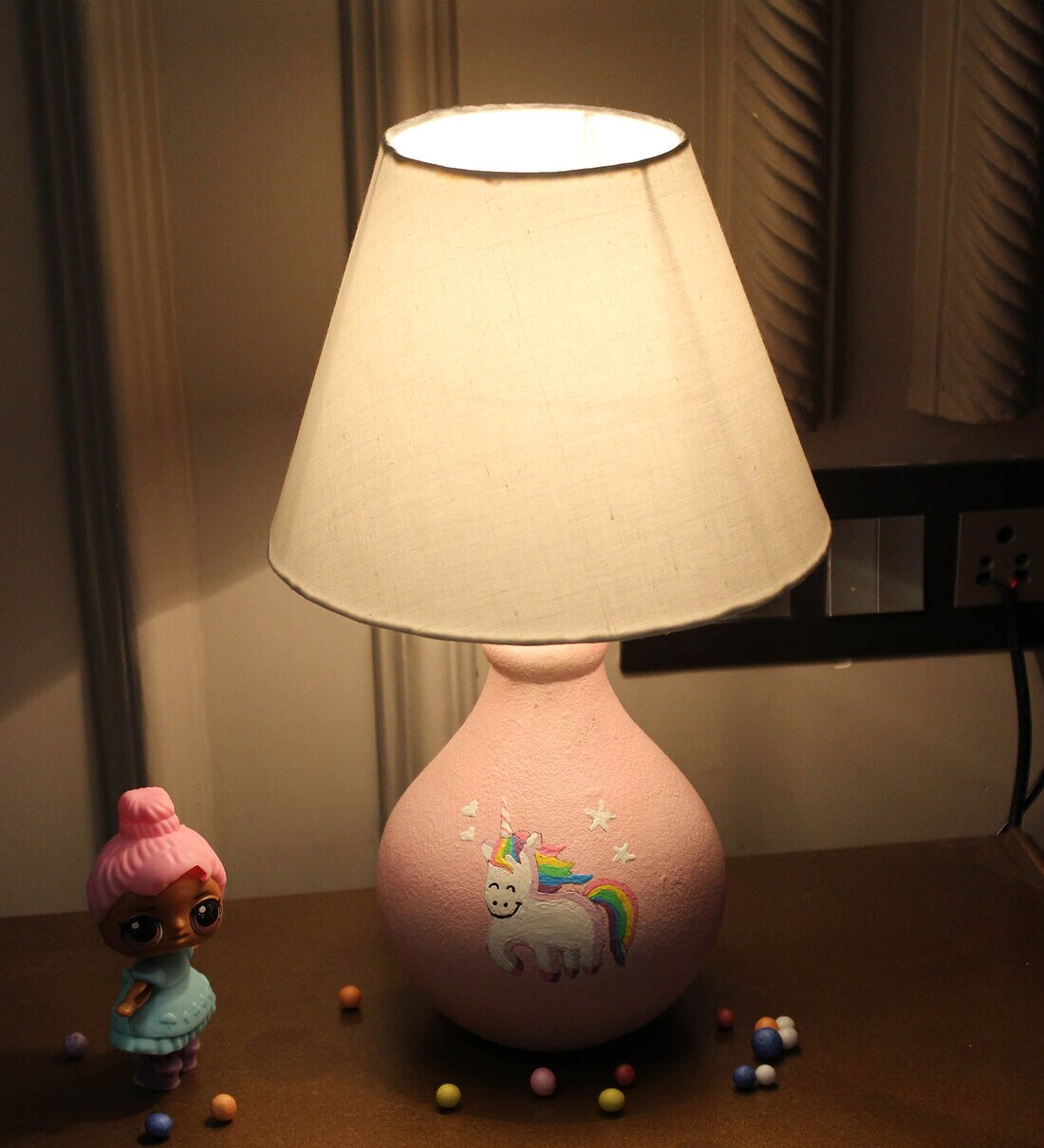Buy Tesla Purple Terracotta Shade Kids Lamp by Radhika Dahlan Online ...