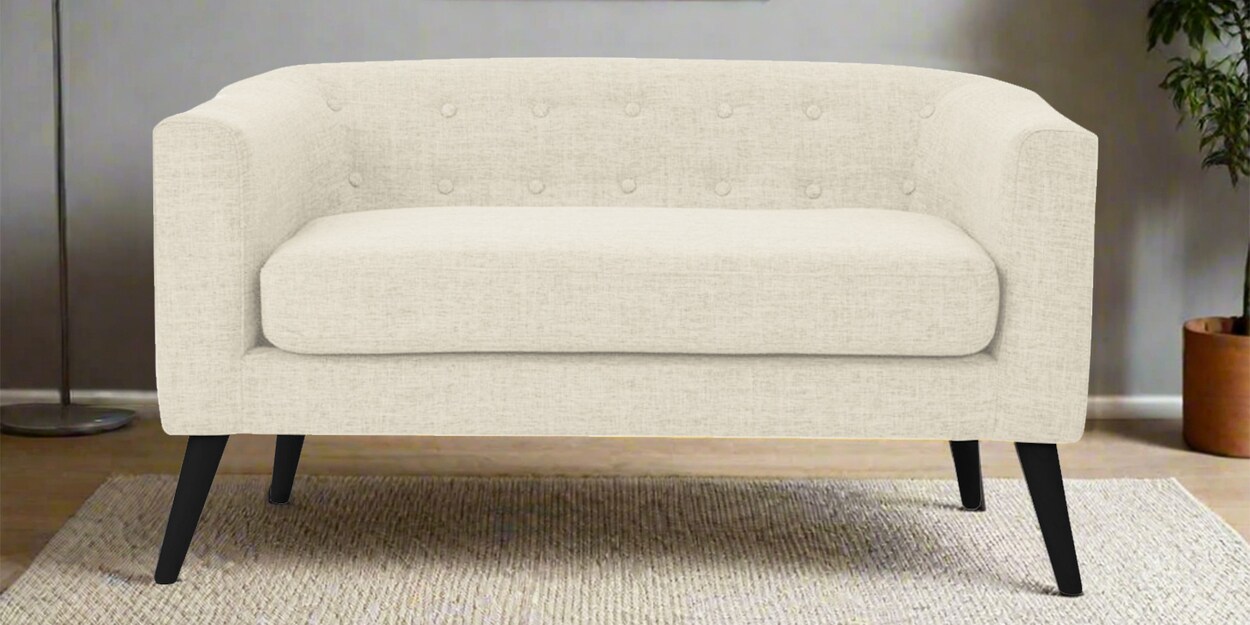 Buy Casper Fabric 2 Seater Sofa in Ivory Cream Colour at 39% OFF by ...