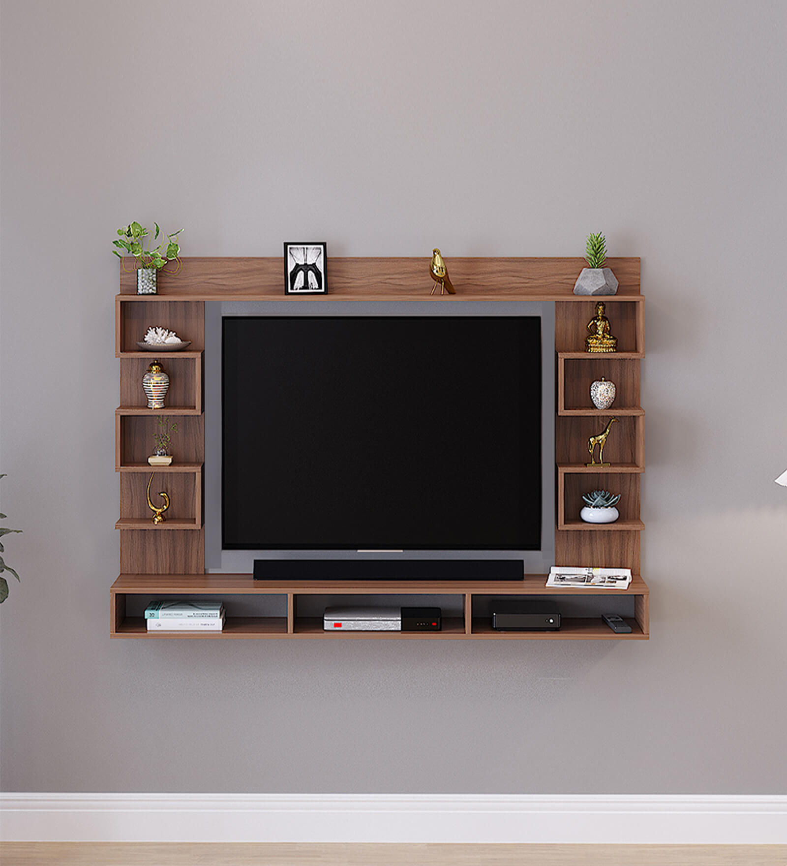 Buy Cabiar Small Tv Unit In Exotic Teak Finish at 44% OFF by Burlyworth ...