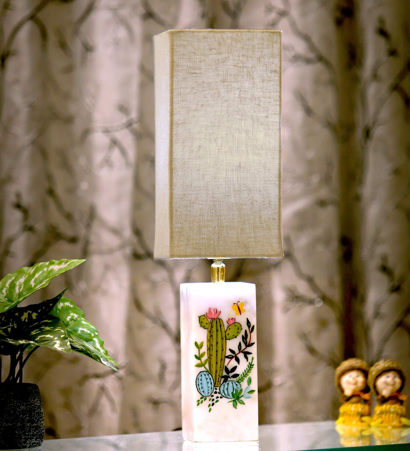 Buy Cactatious Brown Shade Table Lamp With Jute Base by POSH N PLUSH at ...