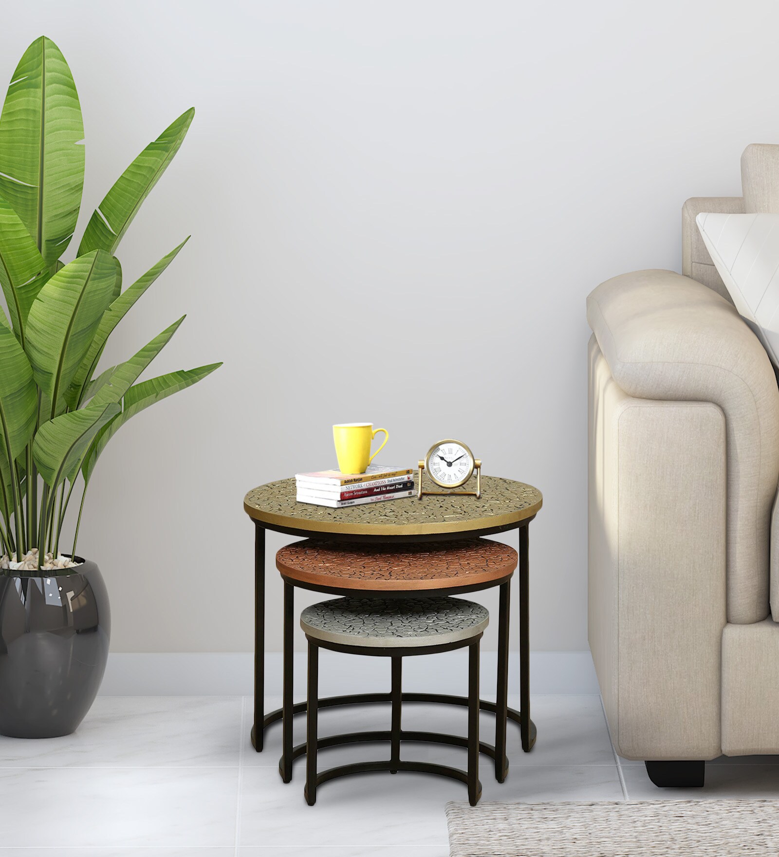 Buy Cady Metal Nest Of Tables In Multicolour (Set of 3) at 30% OFF by ...