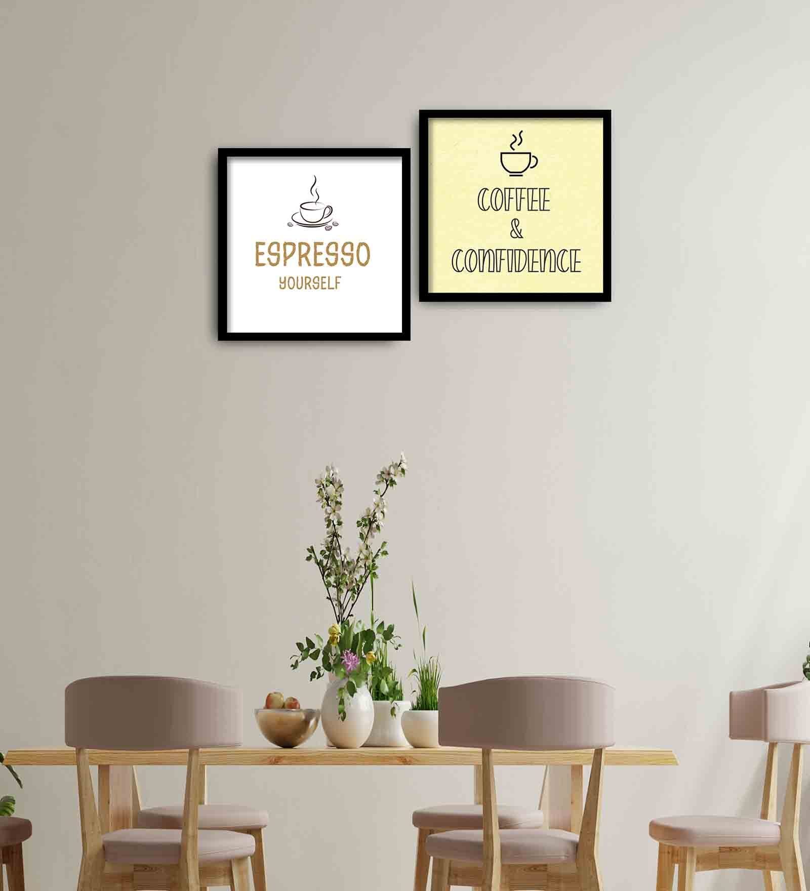 Buy Caf Cream Engineered Wood Framed Art Print Set of 2 at 20% OFF by ...