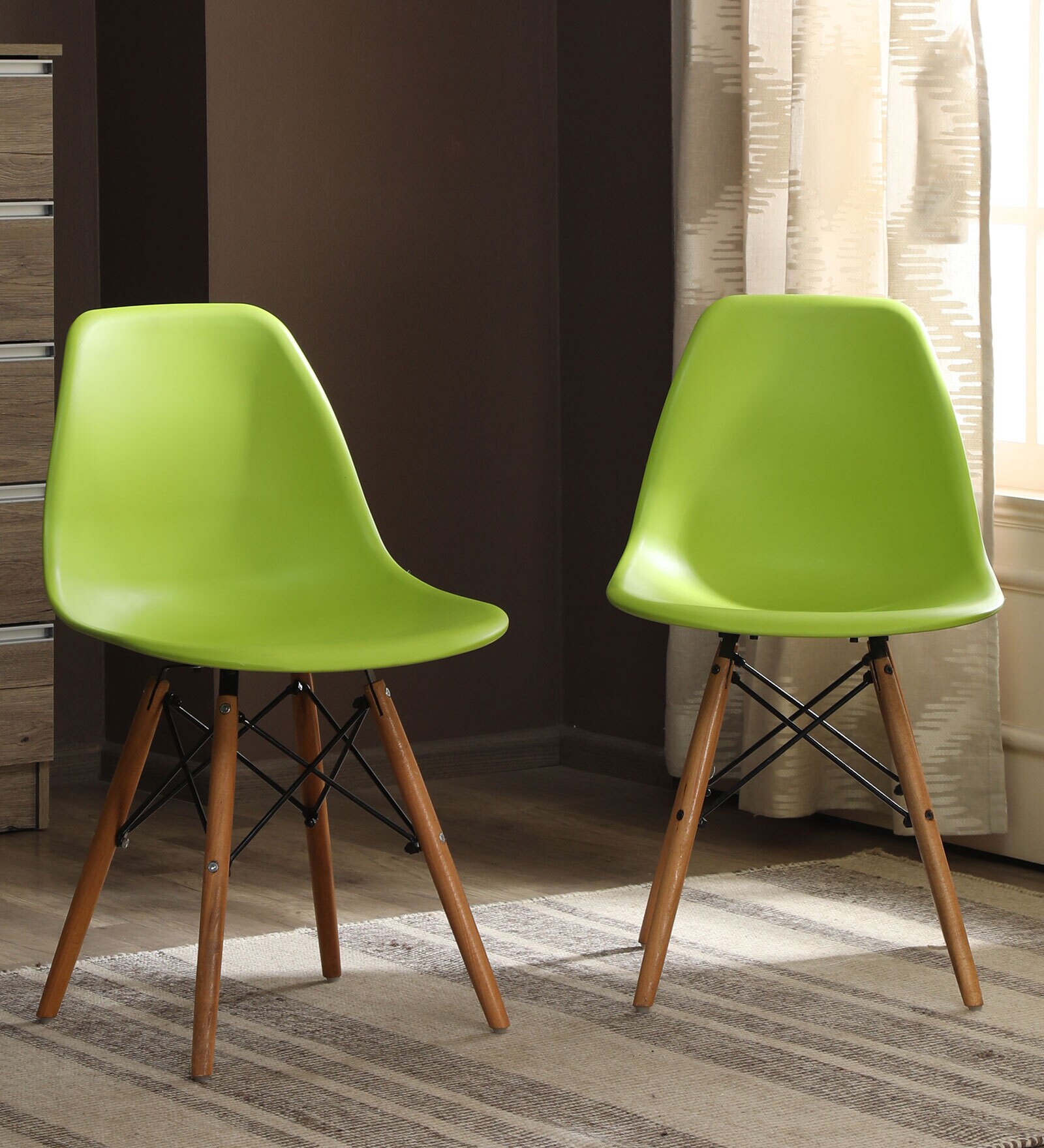 Buy Cafeteria Plastic Chair (Set of 2) in Green Colour at 19% OFF by ...