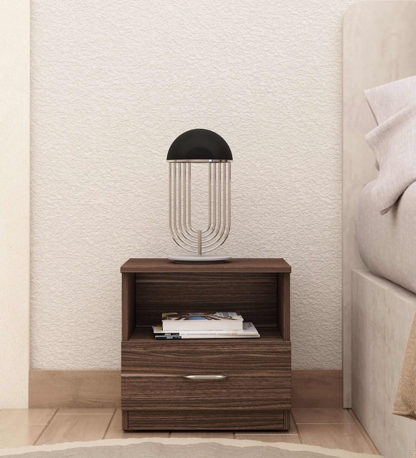 Buy Cali Wood Bedside table in Cairo Walnut Finish at 33% OFF by ...