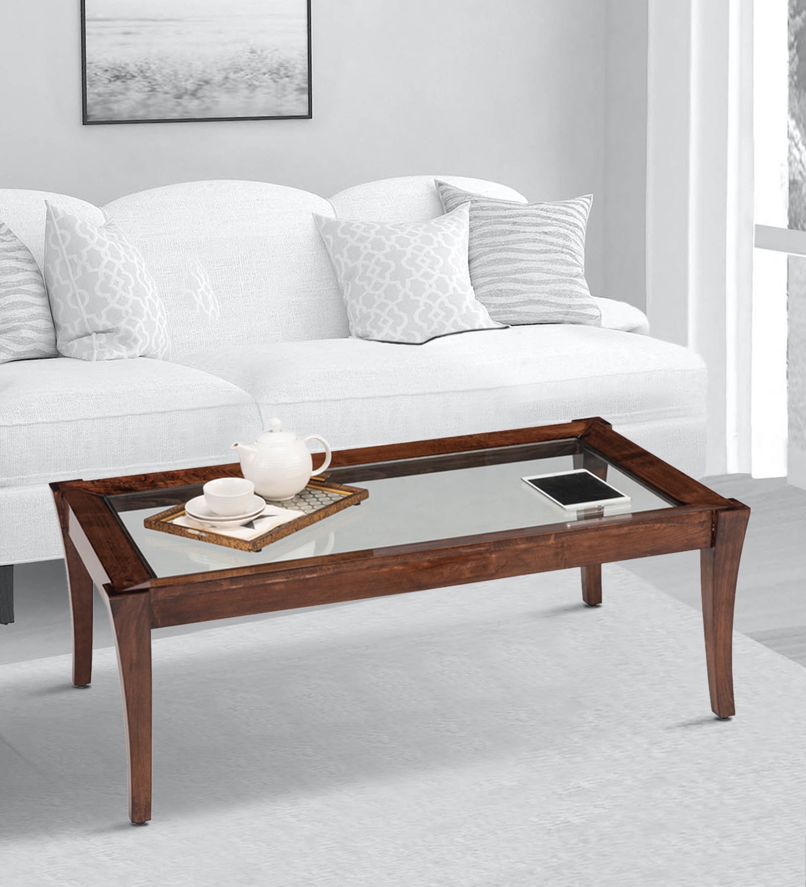 Buy Cameron Solid Wood Coffee Table in Brown Finish at 45% OFF by ...